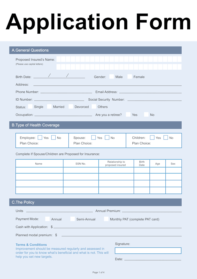Make editable, writable, fillable and redesign pdf forms by Marzina ...