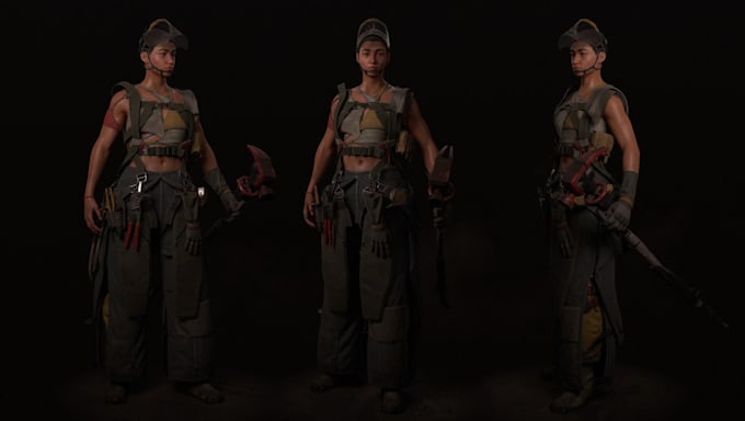 Transform 3d modular character,ue5 model,ps2 game character, control ...