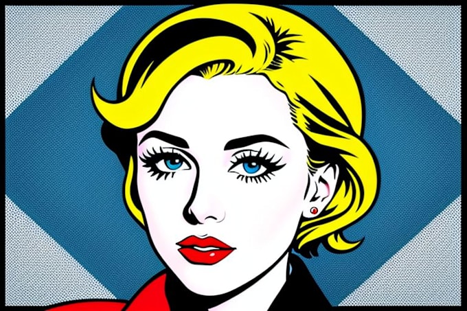 Draw pop art portrait in roy lichtenstein style by Innisriorvern | Fiverr