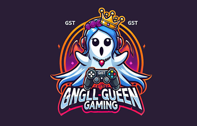 Design a unique angel queen ghost gaming mascot logo for your team by ...