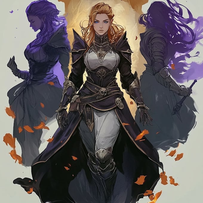 Draw dnd, fantasy character and dnd character art for you by Sildai ...