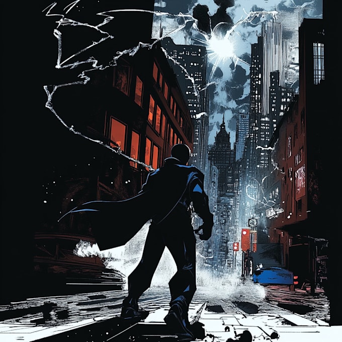 Create a watercolor comic cover page design illustration by Hungertcher ...