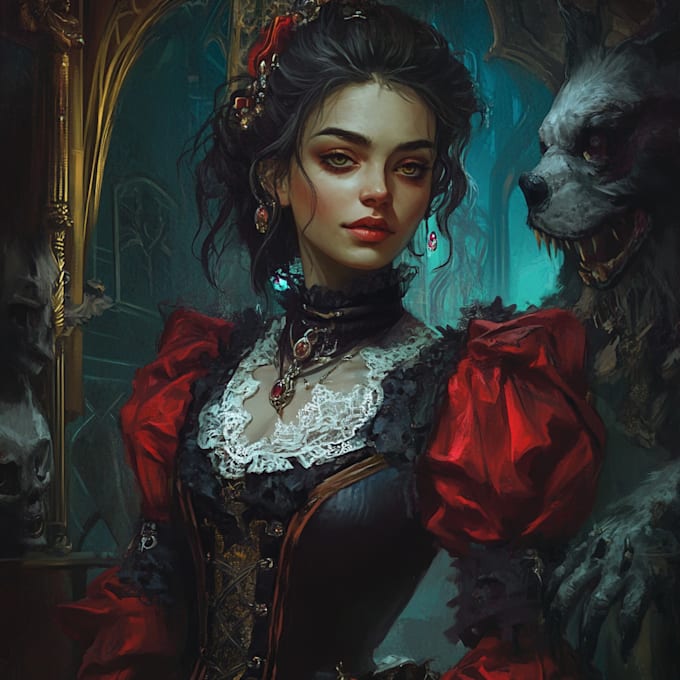 Make a unique fantasy horror character art by Siennathomso | Fiverr