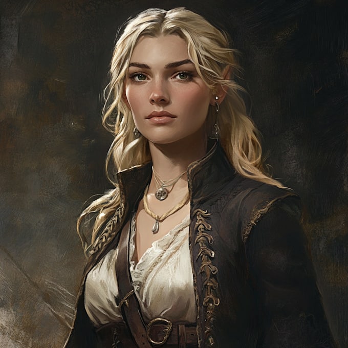 Draw a realistic dnd character art for you by Latathnae | Fiverr