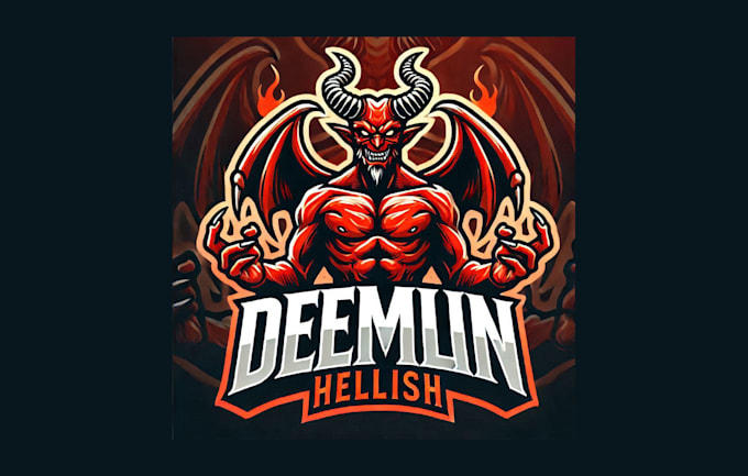 Do demon hellish cartoon, character mascot logo with unique concepts by ...