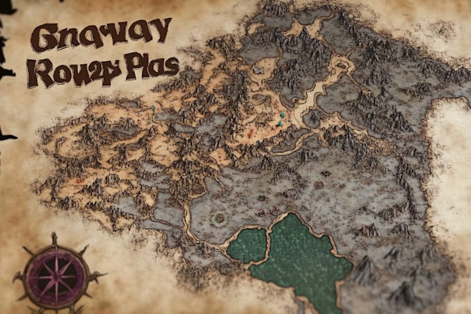 Draw your ideal fantasy map design by Arallelerra | Fiverr