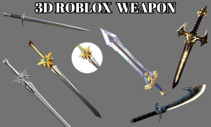 Make 3d model weapon asset for your roblox game by Elliotskylar | Fiverr