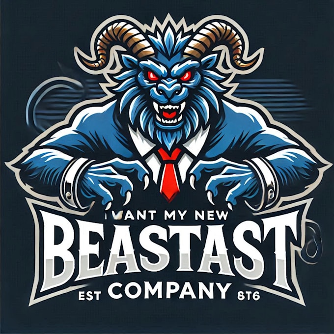 Do design powerful beast mascot logo with unlimited review by ...