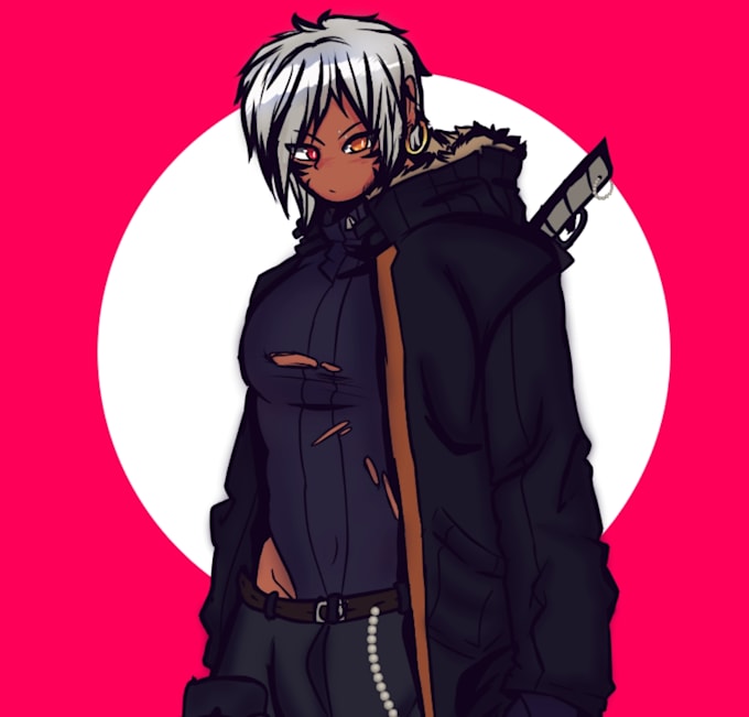 Draw 2d anime original character pfp fanart, vtuber, concept art anime ...