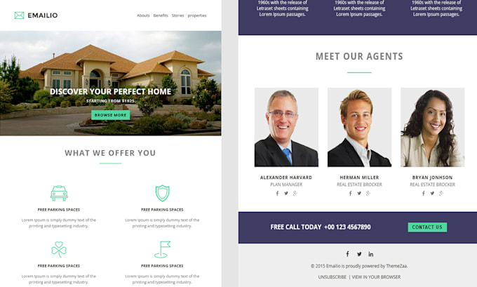 Design creative responsive html pixel perfect email template by Rubel ...