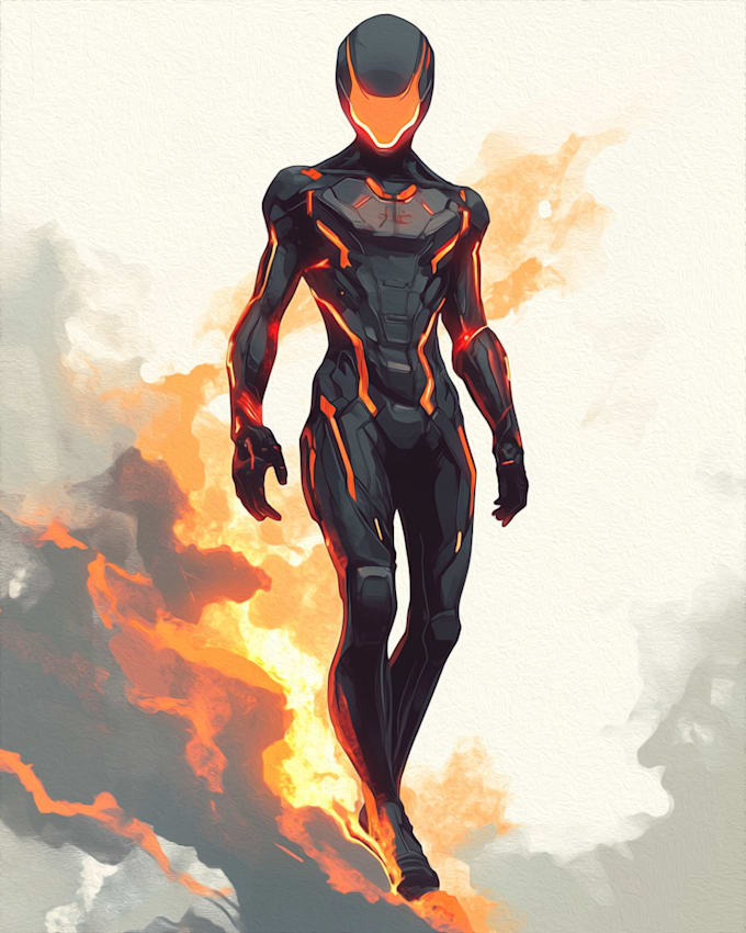 Draw scifi, fantasy, superhero character design by Sandragraciela | Fiverr