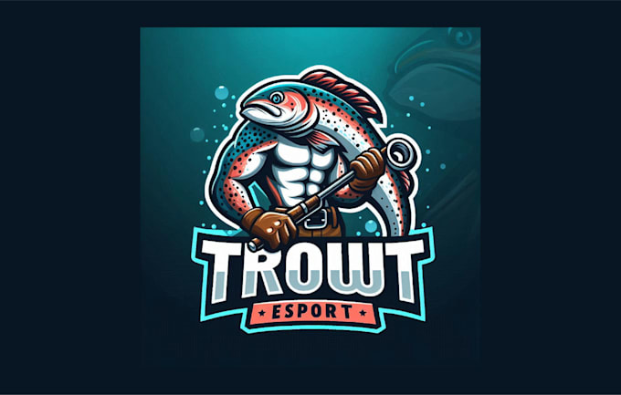Design trout cartoon, and character mascot logo with new concept by ...