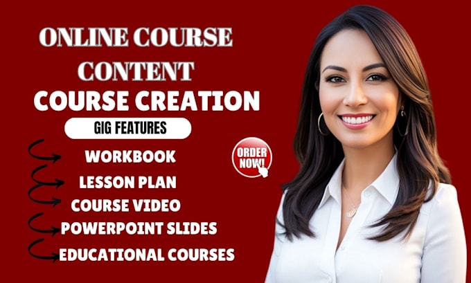 Create online course content, lesson plan, educational course workbook ...