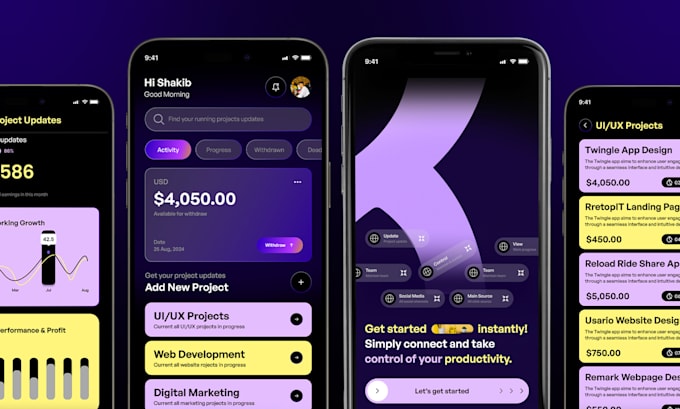 Design figma mobile app ui ux, wireframe, uiux, figma prototype, app mockup by Shakib143 | Fiverr