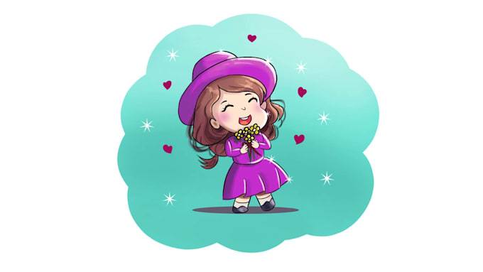 Draw 2d cartoon character illustration by Rukhsana_89 | Fiverr