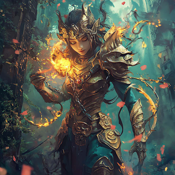 Create your oc, dnd, fantasy character game art by Thasothruth | Fiverr