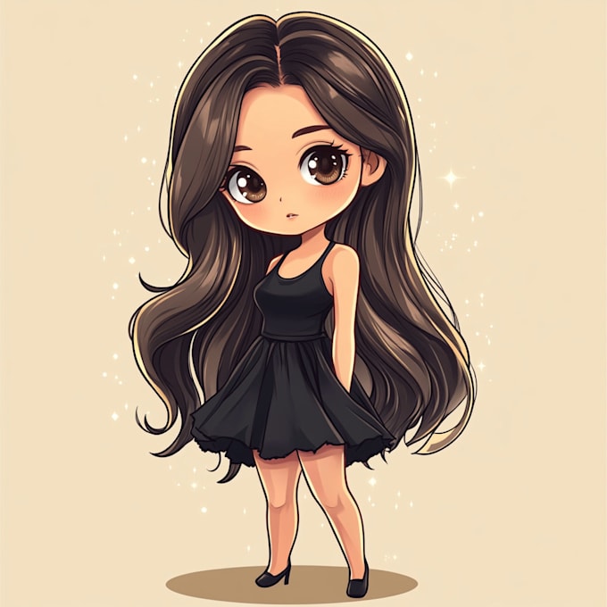 Draw chibi character with cute art style by Lisaflourino | Fiverr