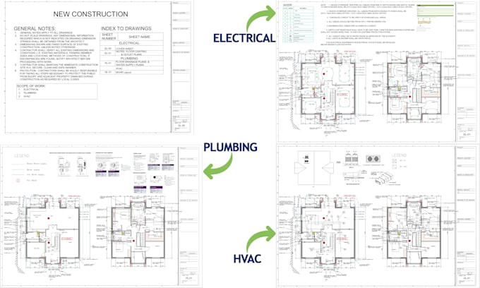 Design city permit plan for 2d autocad electrical drawing, plumbing ...