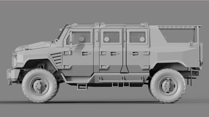 Prepare car stl for 3d printing, armored vehicle,truck stl, traced apc ...