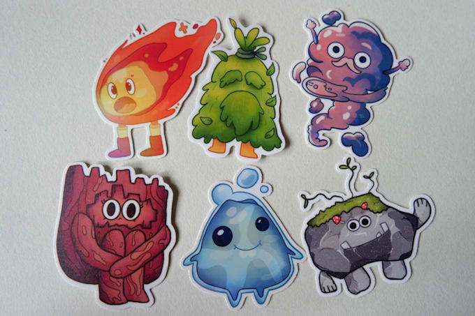 Draw custom cartoon sticker designs with my art style by Annisanurul109 ...