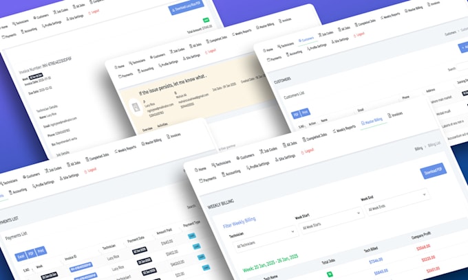 Laravel web app for job management with automated billing and reports ...