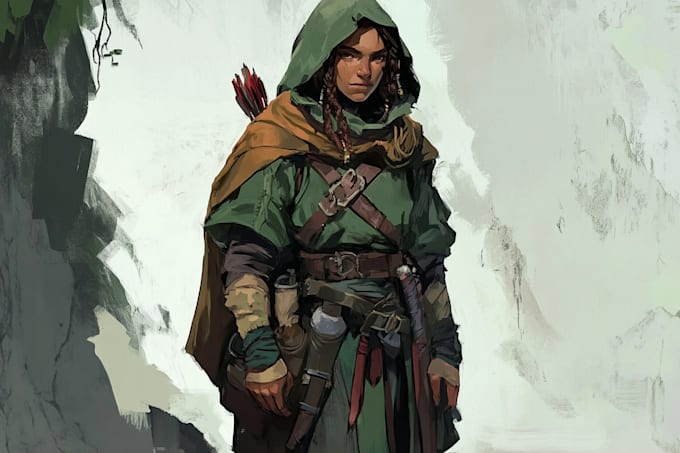 Draw a character design, dnd character concept art by Dianaosu | Fiverr