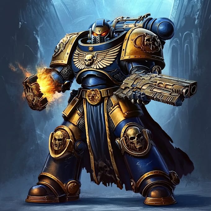 Create your warhammer 40k character illustration by Zenabouia | Fiverr