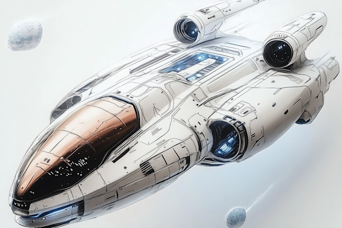 Create sci fi spaceship concept art for you by Stearseameleon | Fiverr