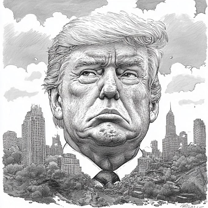 Create a crazy political or satirical cartoon by Moowwosa | Fiverr