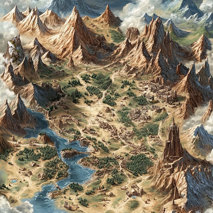 Create fantasy map illustration for dnd by Veorapaul | Fiverr