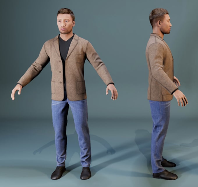 Realistic 3d model for website, glb, metahuman game character, office ...
