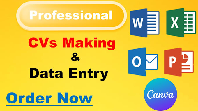 Professional cv design accurate data entry pdf conversion fast reliable service by Fgnmet | Fiverr
