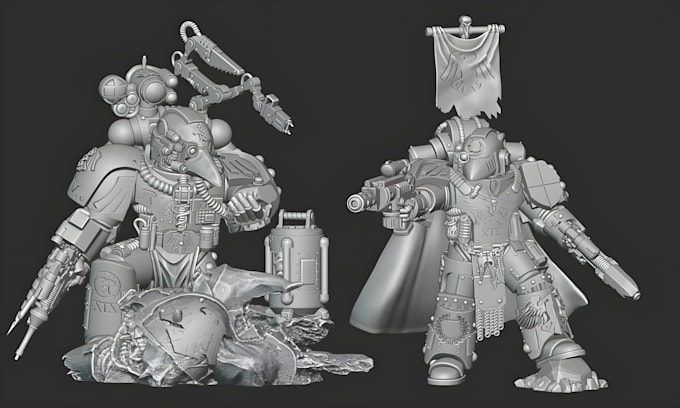 Sculpt warhammer 40k miniature 3d model dnd tabletop 3d figurine for 3d ...