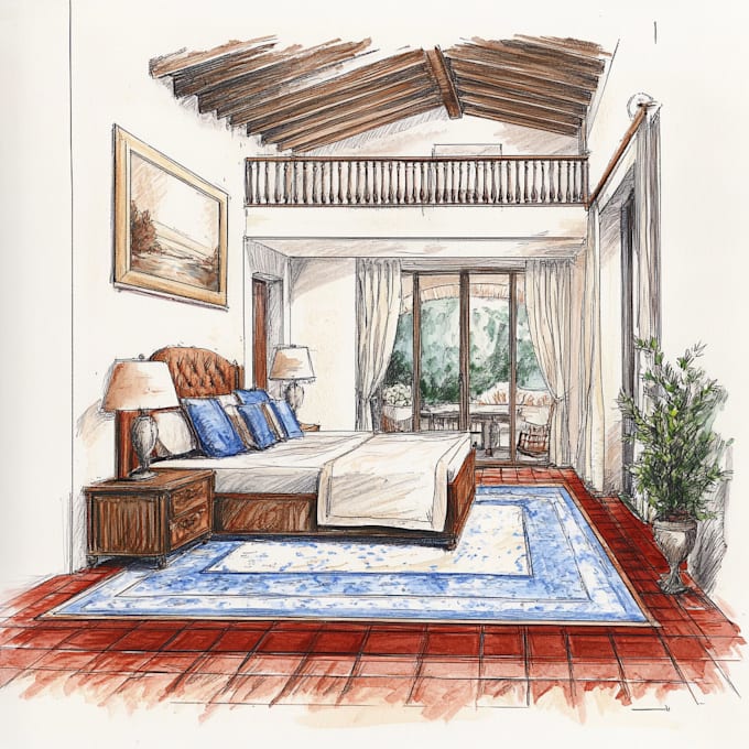 Sketch your house and building interior by Mattheland | Fiverr