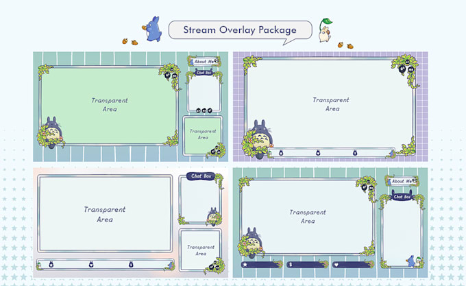 Design cute stream overlay package, stream assets, and more by Yatdzkr ...