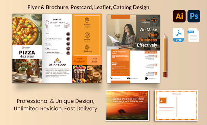 Design eye catchy brochure, flyer, leaflet, postcards, catalog by ...