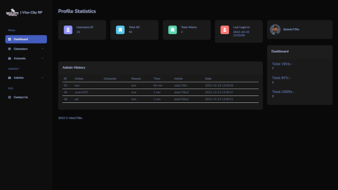 Make user control panel for mta sa by Abdo736a2 | Fiverr