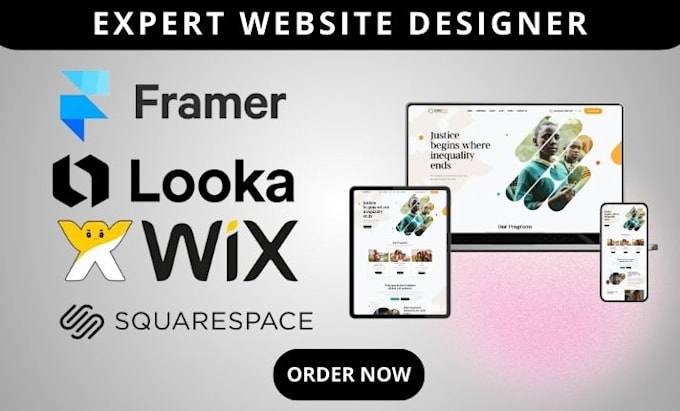 Do framer template website design wix looka redesign squarespace developer by Enoch_ecom01 | Fiverr