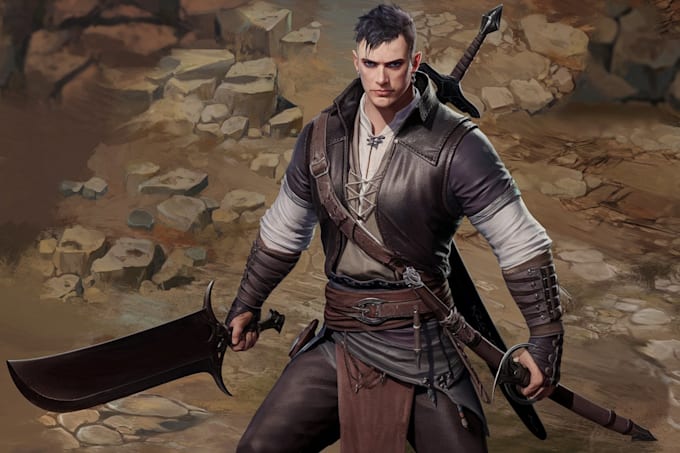 Draw an awesome dnd character art by Harmenzier | Fiverr
