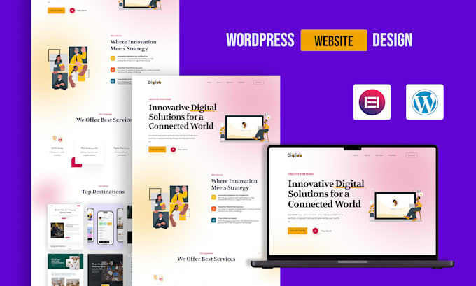 Design wordpress customs website with elementor redesign by Iritrajaman | Fiverr
