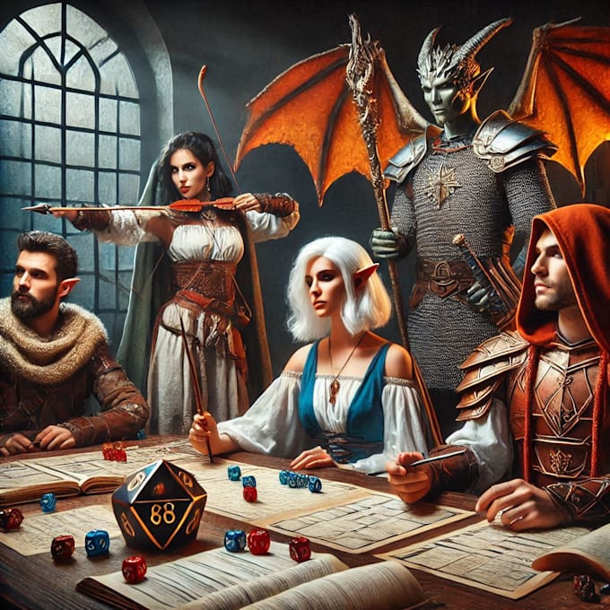 Draw your dnd character art by Rosaeynold | Fiverr
