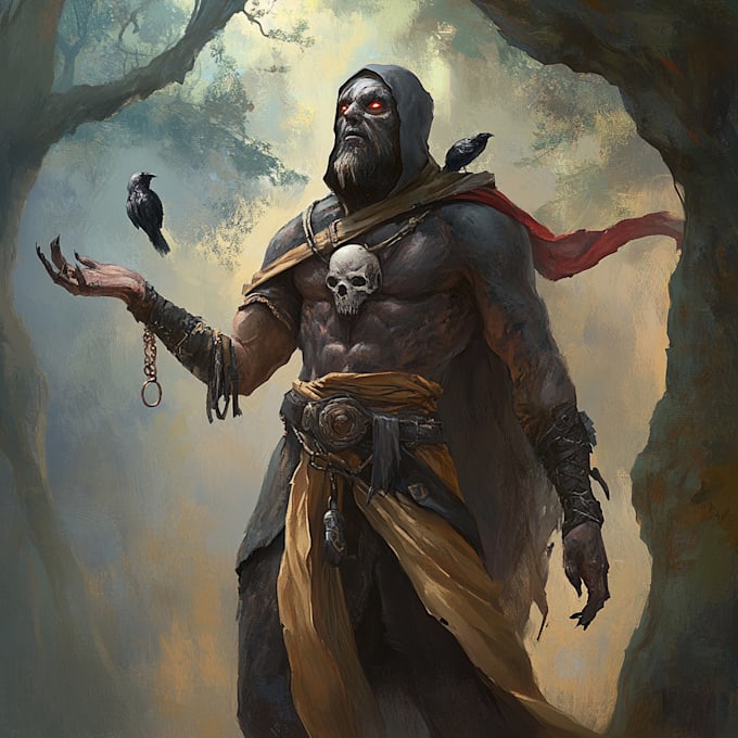 Make a unique fantasy, dnd character illustration by Heikae7 | Fiverr