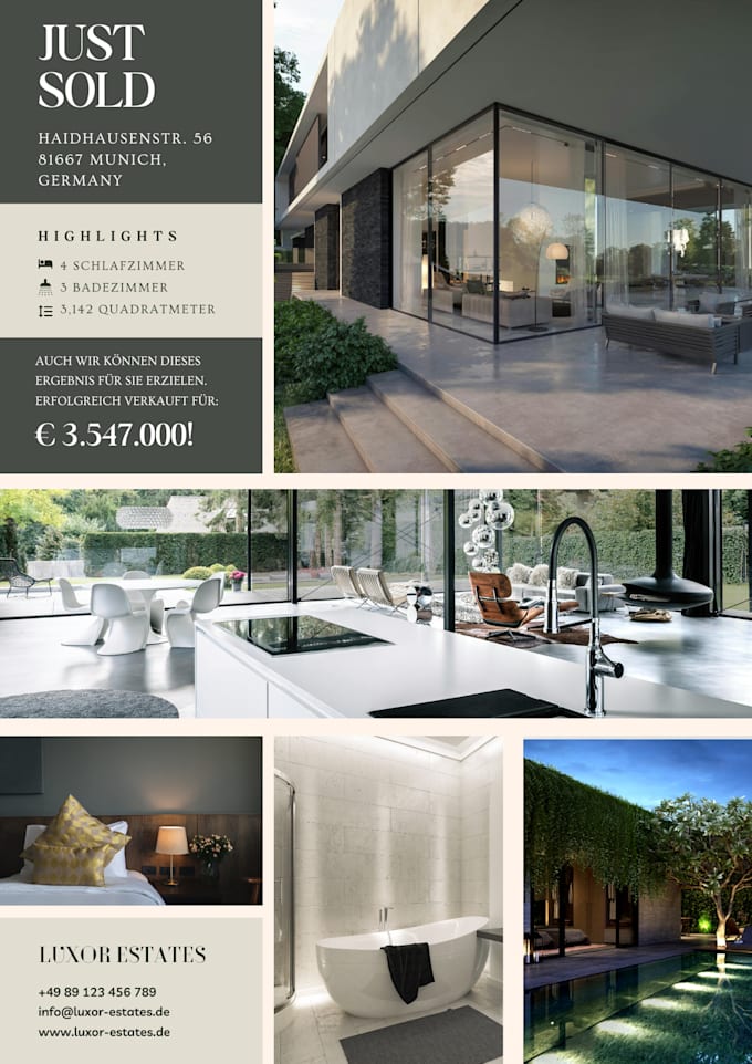 Design high end real estate flyers that sell properties fast by ...