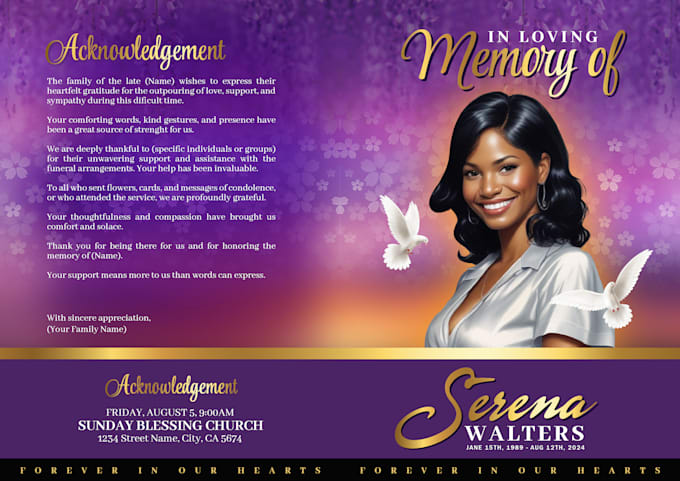 Do funeral, memorial, obituary, in loving memory program by Eraemirates ...