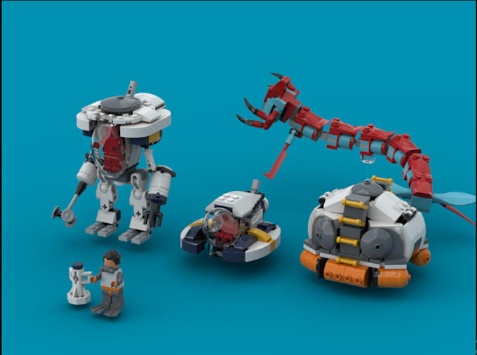 Create a custom lego model minifigure lego design with any instruction ...