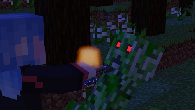 Make a minecraft scene render in blender by Ericcop | Fiverr