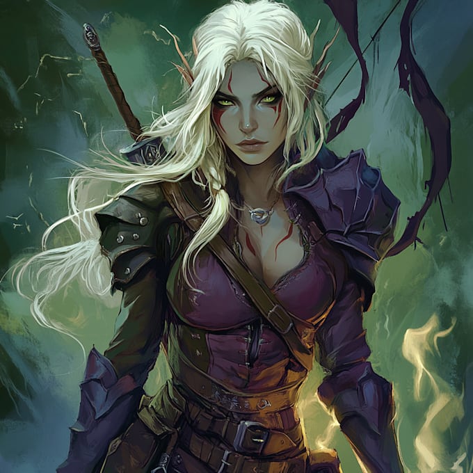 Draw a unique fantasy character concept art by Cieshluz | Fiverr