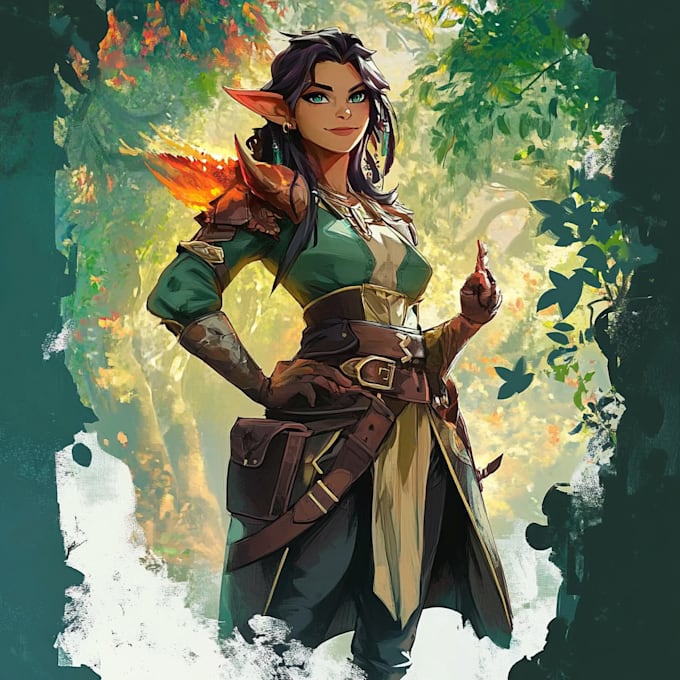Create fantasy dnd character art, illustration, concept art by Ansea2 ...