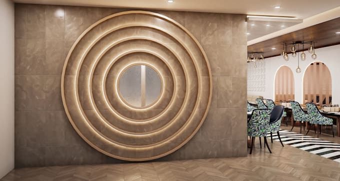 Design 3d cgi restaurant interior,dinner bar, coffee, commercial d5 ...