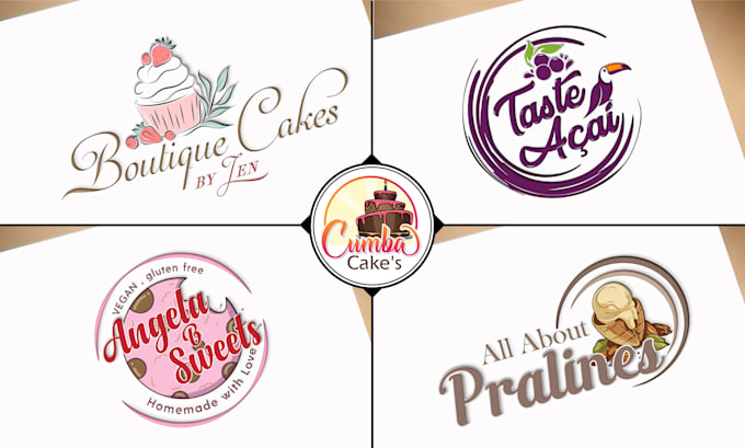 Design cake, desserts, cookie, candy, bakery logo by L0g0designer99 ...